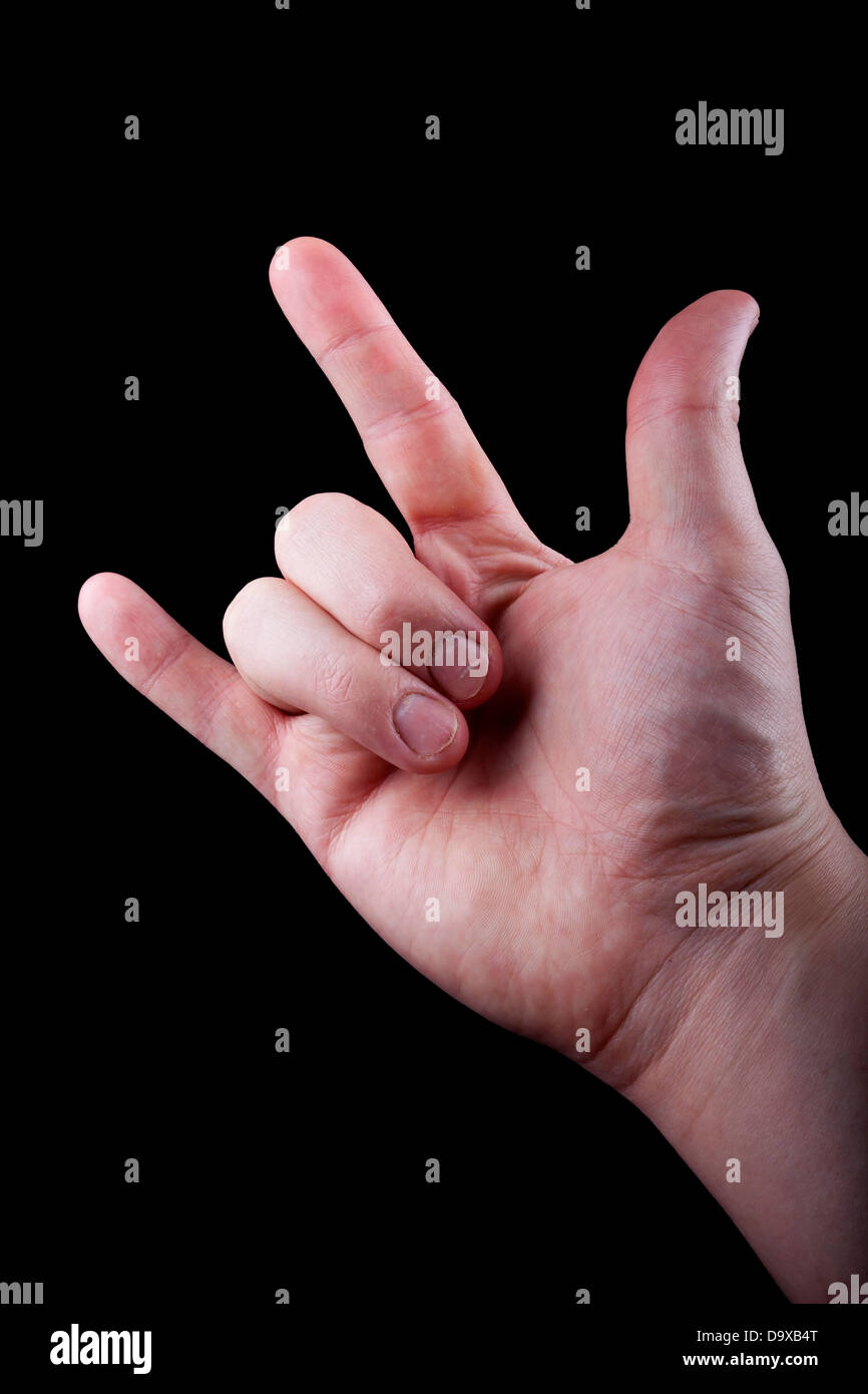 I love you finger sign hi-res stock photography and images - Alamy