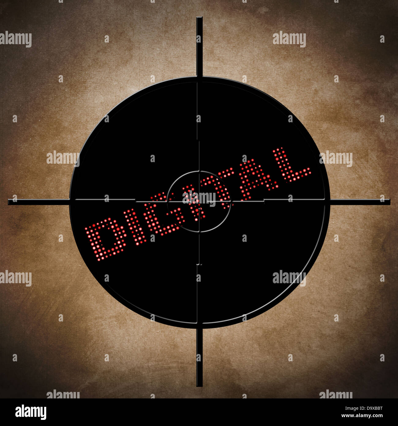 Digital text on target Stock Photo - Alamy