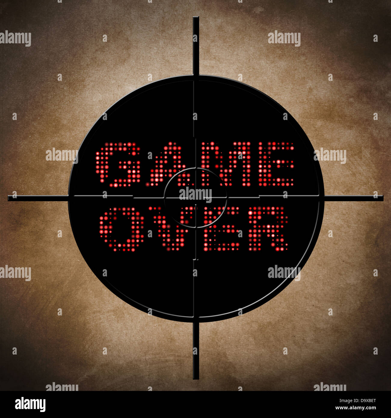 Game over text on target Stock Photo - Alamy
