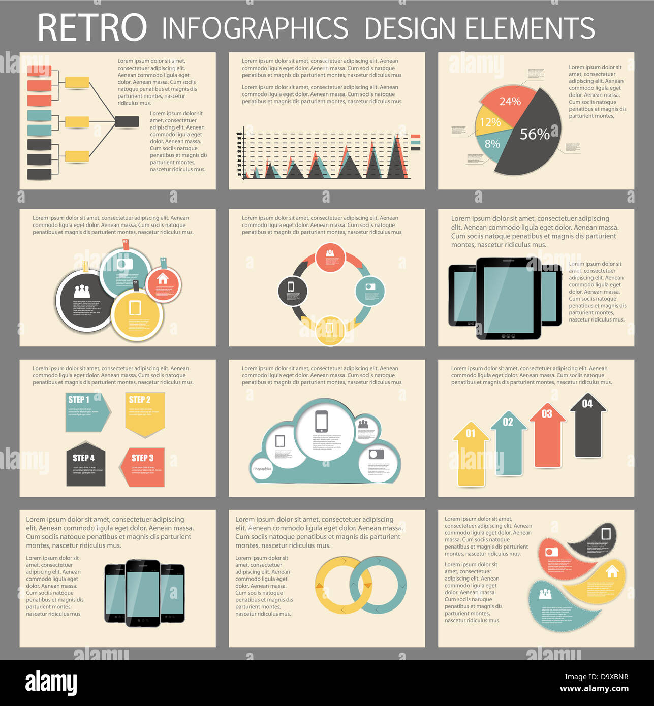 Retro bar graph hi-res stock photography and images - Alamy