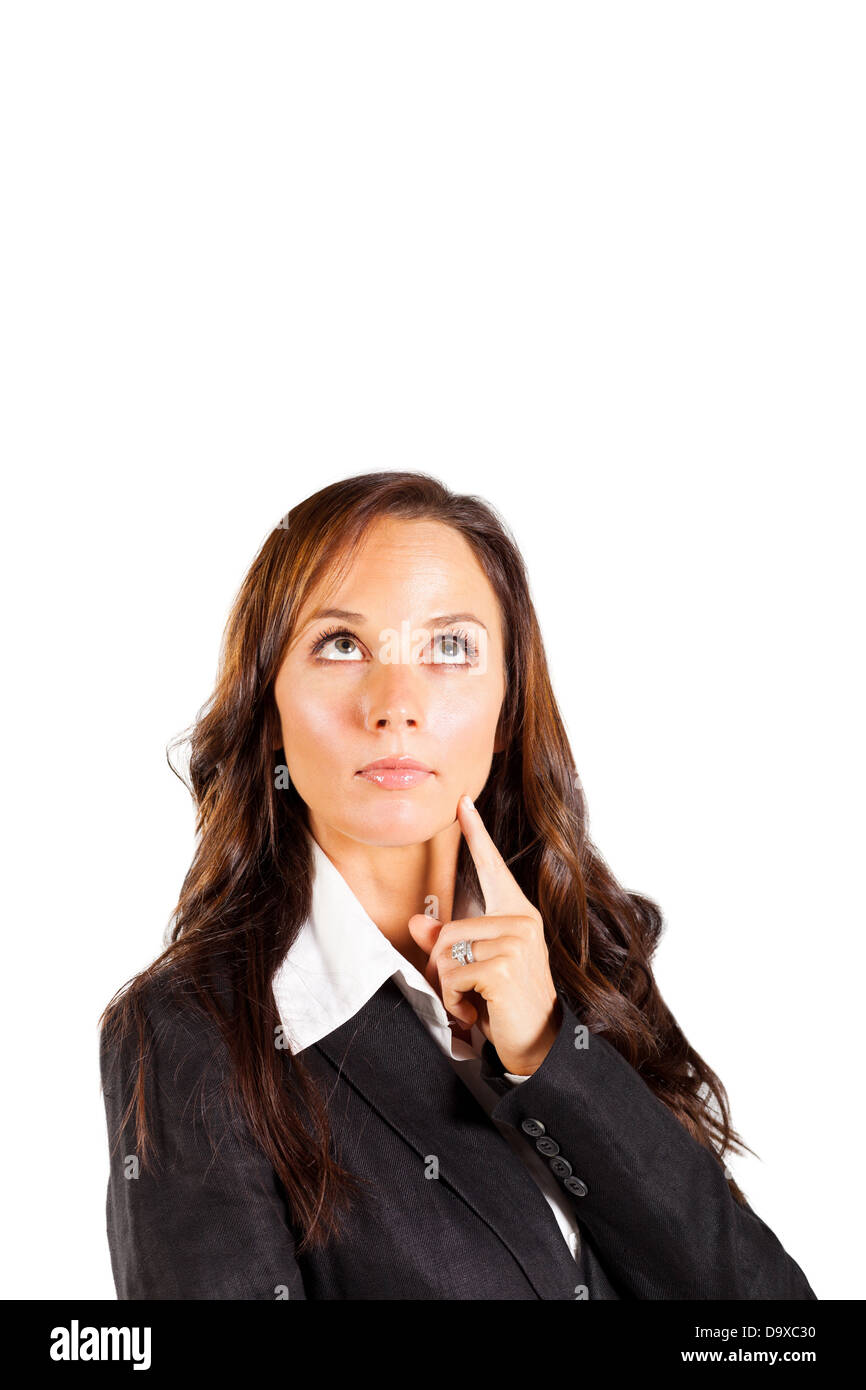 young businesswoman looking up Stock Photo - Alamy