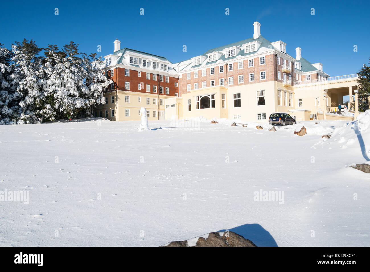 Mountain lodge, low angle view Stock Photo - Alamy