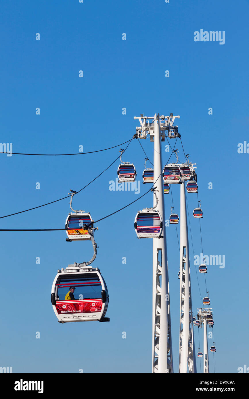 UK, England, London, Thames Cable Car Stock Photo - Alamy