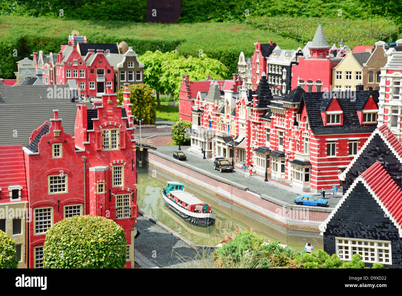Dutch canal scene in 'Miniland', Legoland Windsor Resort, Windsor ...