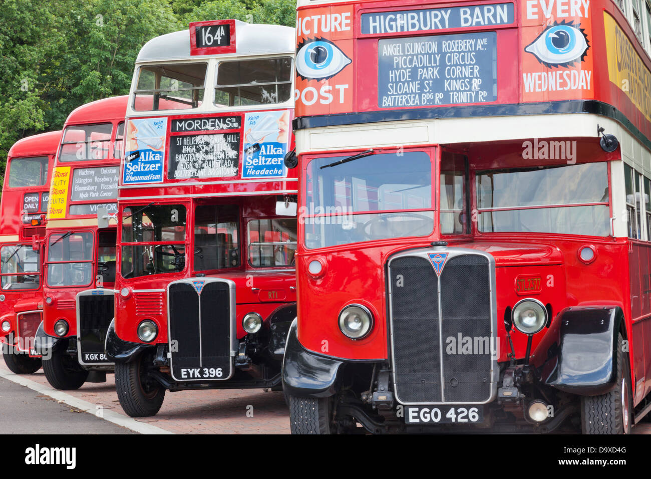 UK, England, Surrey, London, Vintage Buses in London Bus Museum Stock ...
