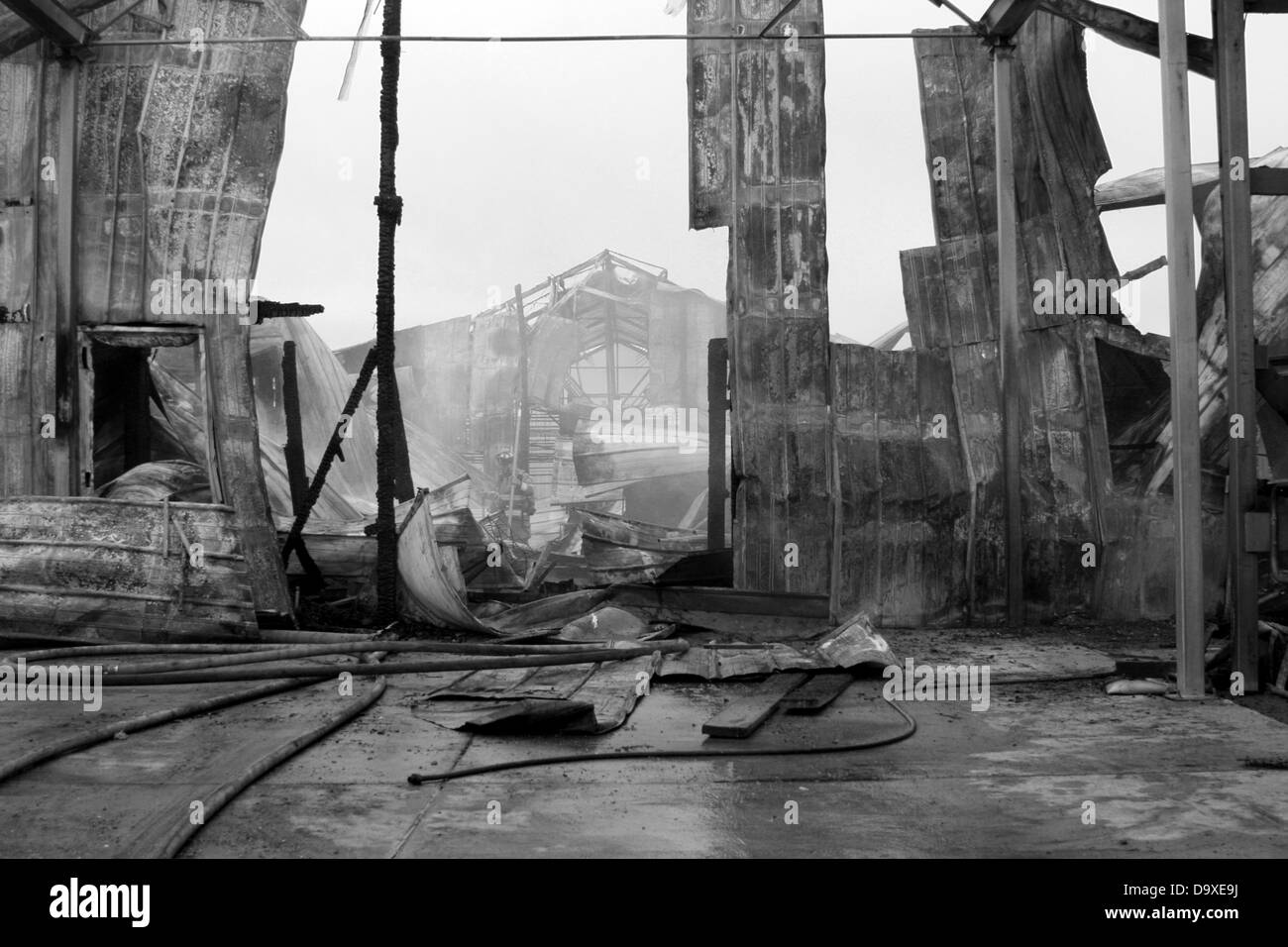 Building fire damage black and white hi-res stock photography and ...