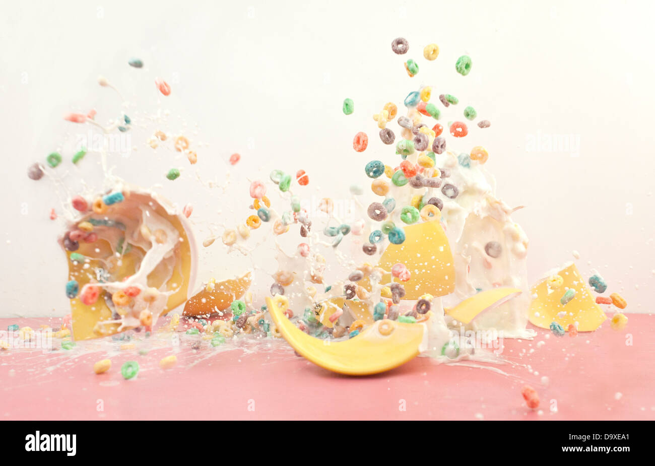 Fruit loops spill Stock Photo - Alamy