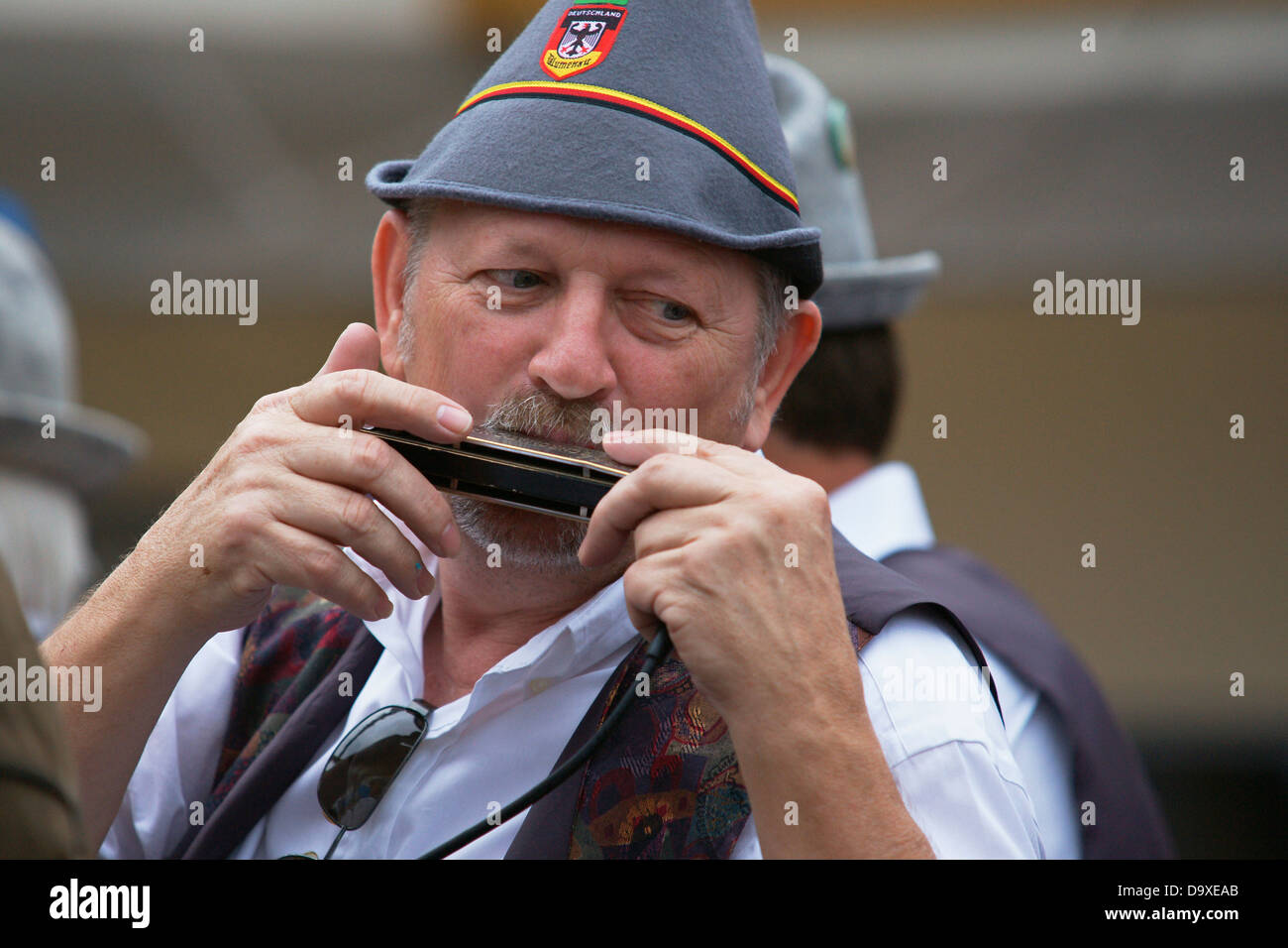 Man playing harmonica hi-res stock photography and images - Alamy