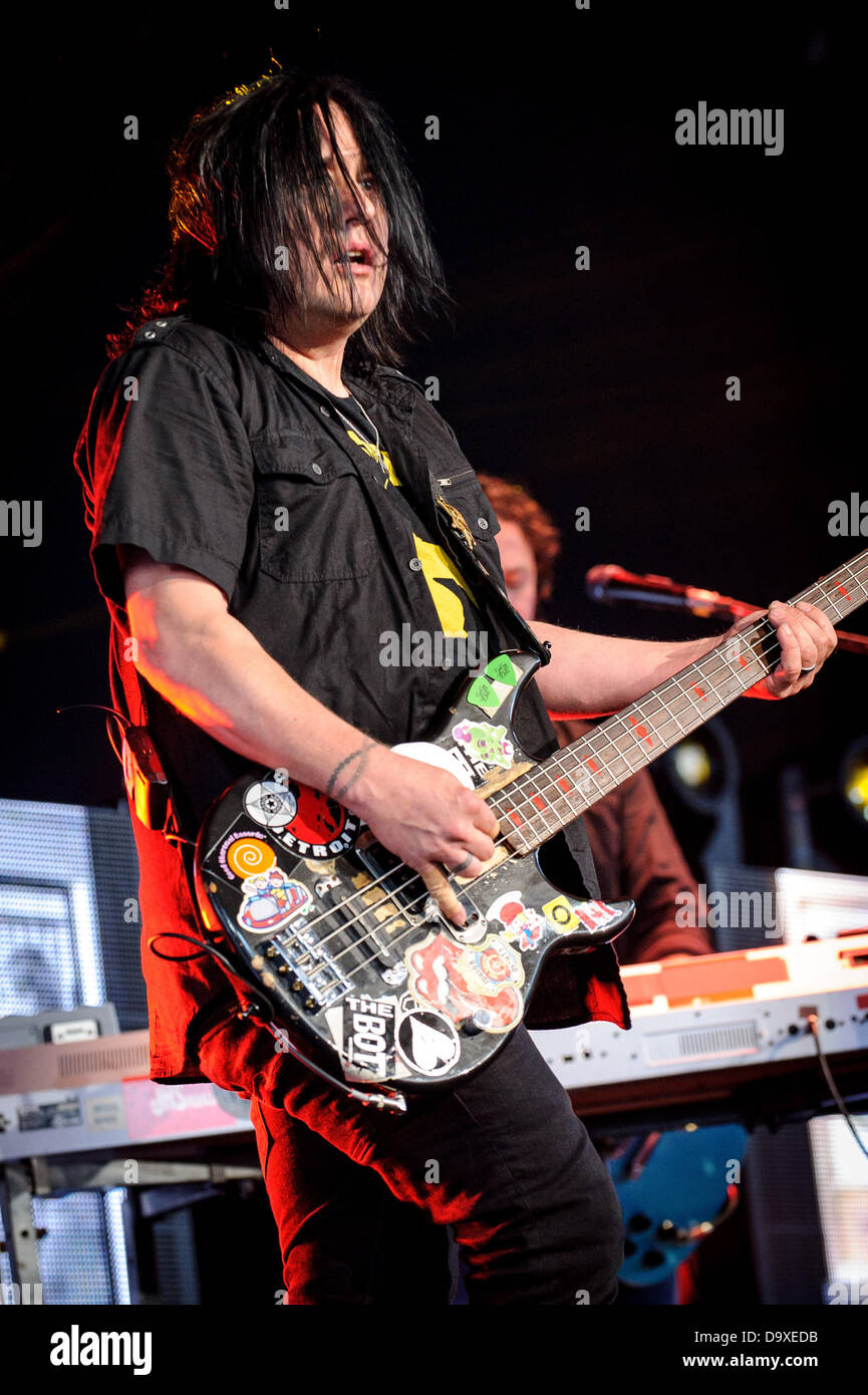 Toronto, Ontario, Canada. 27th June, 2013. Bassist ROBBY TAKAC of ...