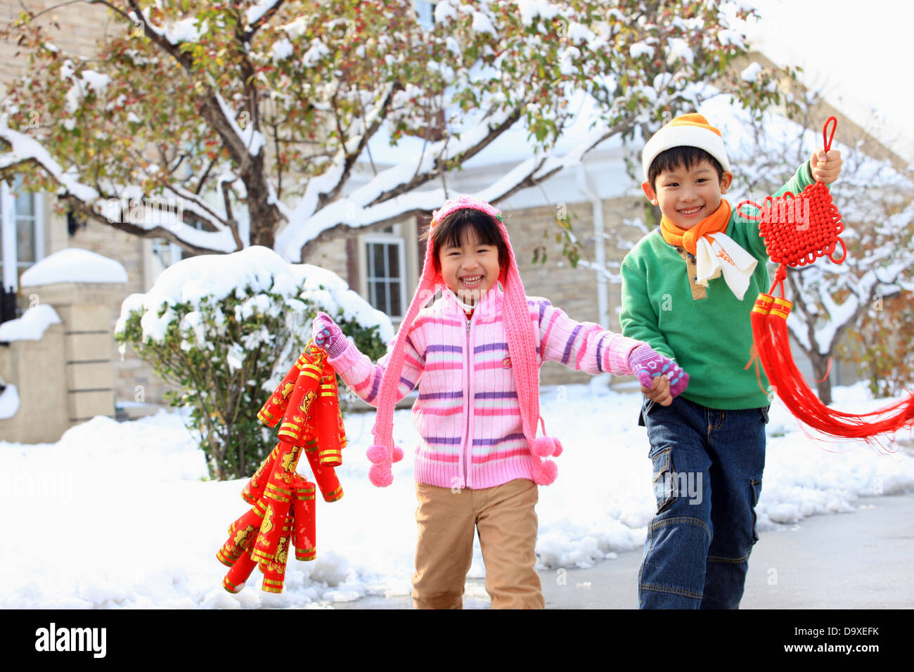 Children celebrating Chinese New Year Stock Photo - Alamy