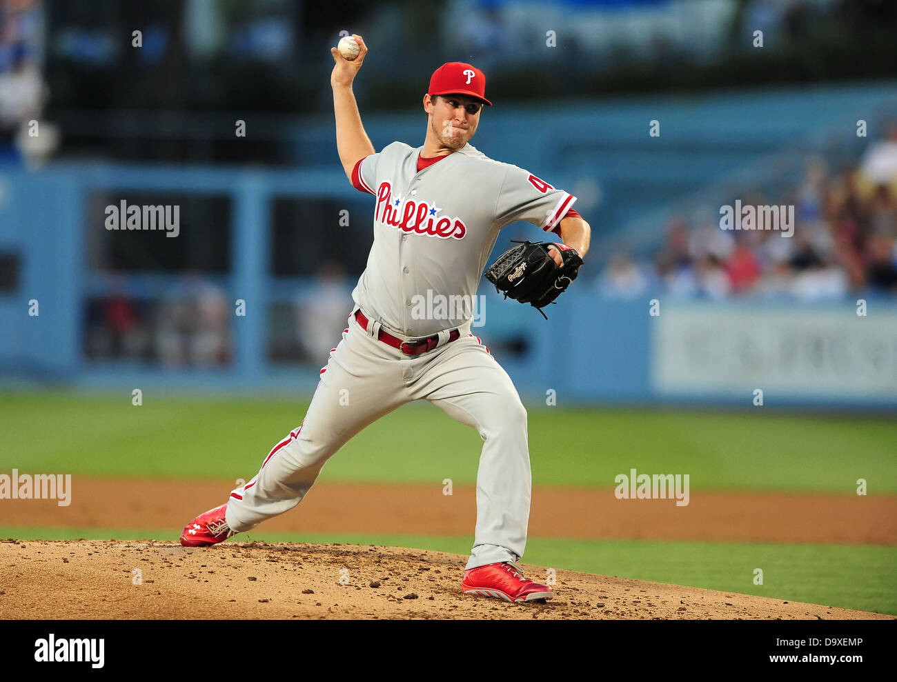 June 27, 2013 Los Angeles, CA.Philadelphia Phillies starting pitcher ...