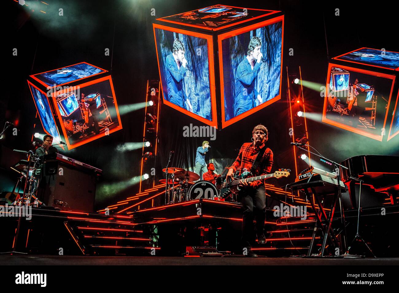 Toronto, Ontario, Canada. 27th June, 2013. Bassist BRIAN YALE of ...