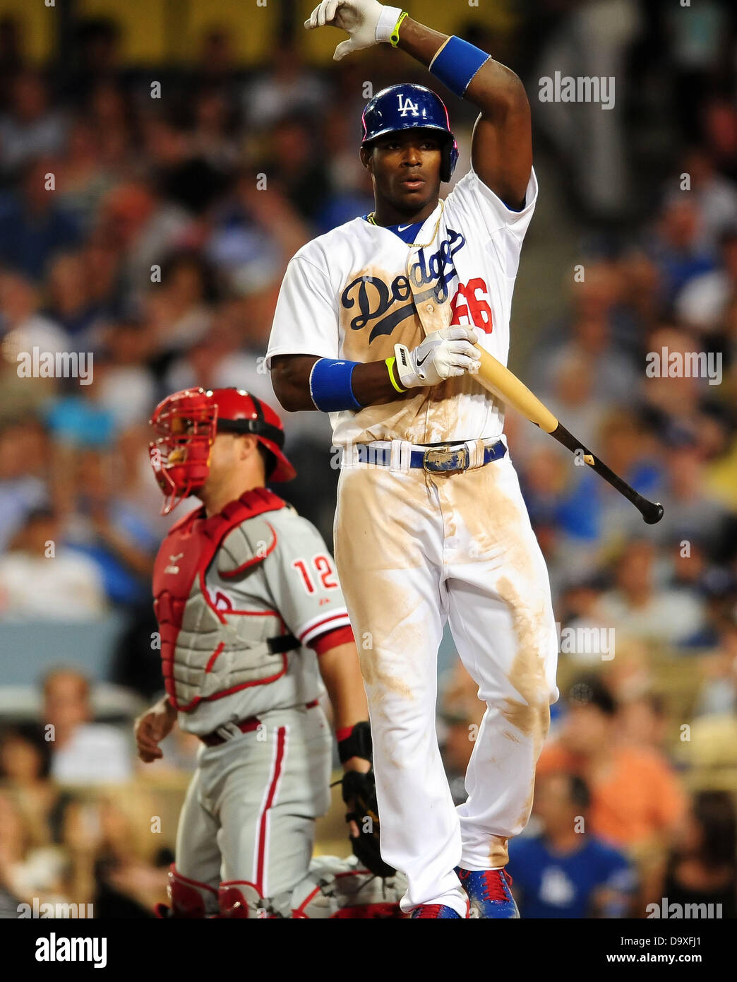 Los Angeles, CA. USA. June 27, 2013. Los Angeles Dodgers right fielder ...