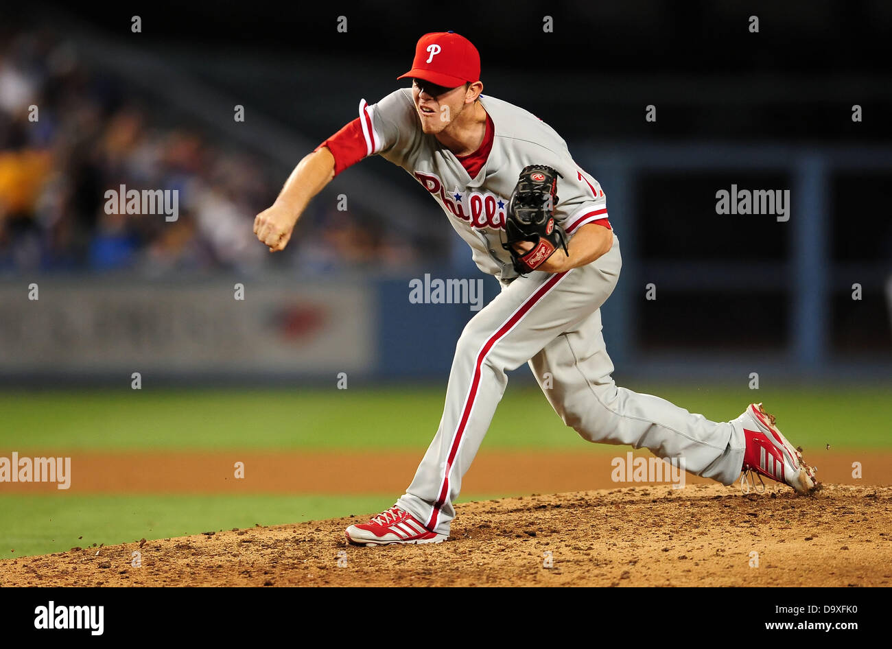 Los Angeles, CA. USA. June 27, 2013. Philadelphia Phillies relief ...