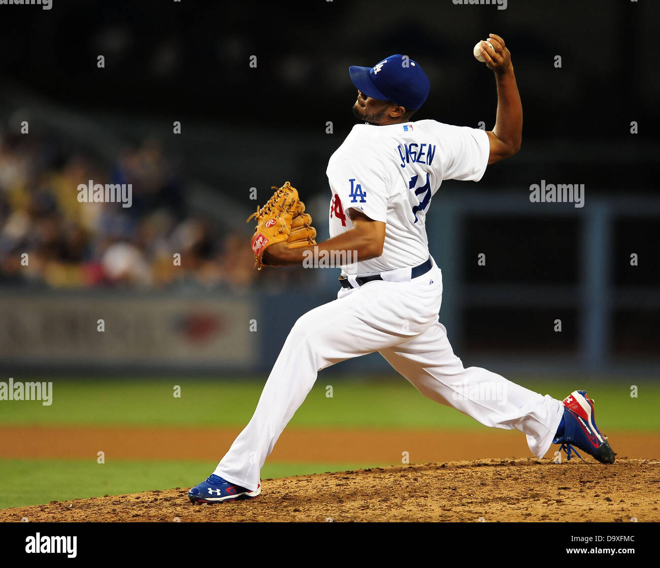 Los Angeles, CA. USA. June 27, 2013. Los Angeles Dodgers relief pitcher ...