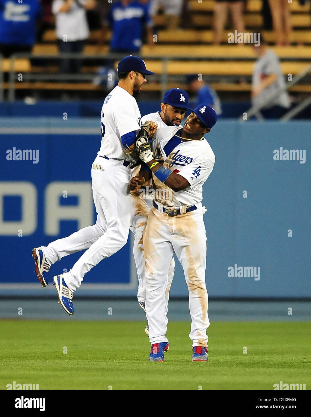 Los Angeles, CA. USA. June 27, 2013. Los Angeles Dodgers right fielder Andre Ethier #16, Los ...