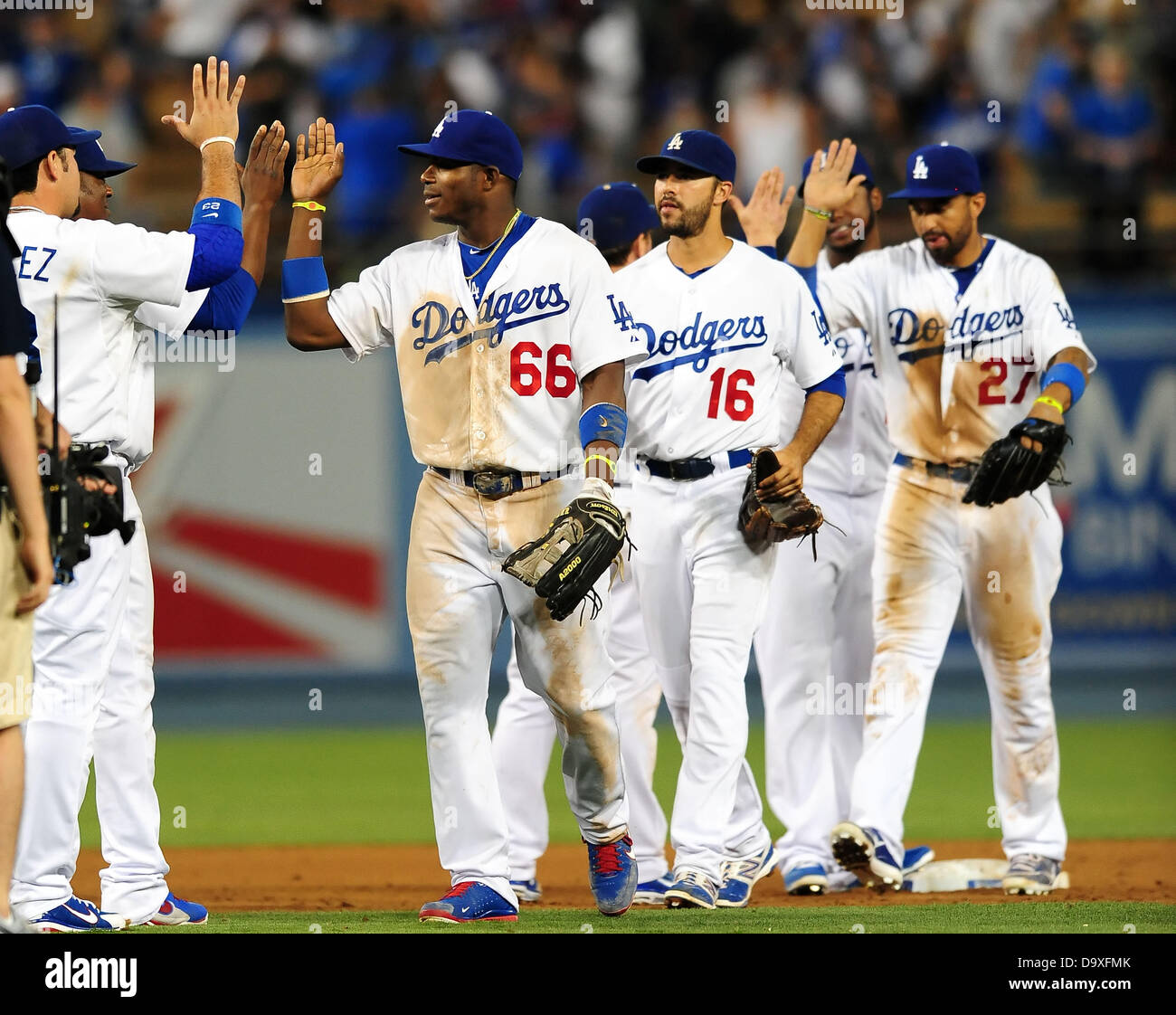 Los Angeles, CA. USA. June 27, 2013. Los Angeles Dodgers right fielder ...