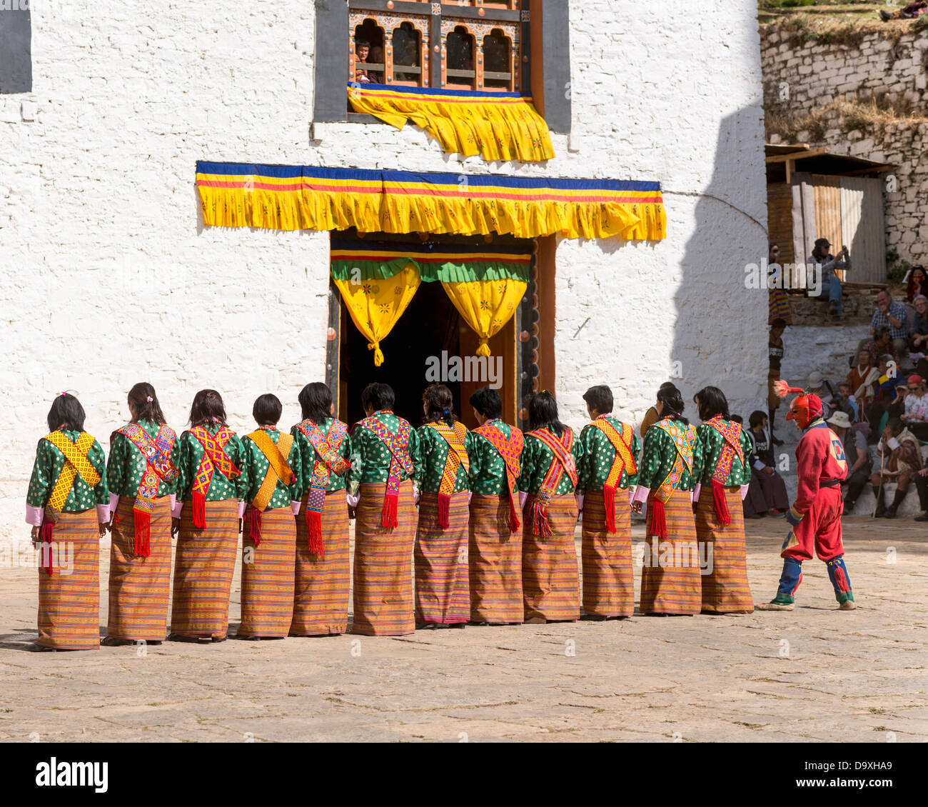 Bhutan, People performing folk dance in Paro festival Stock Photo - Alamy