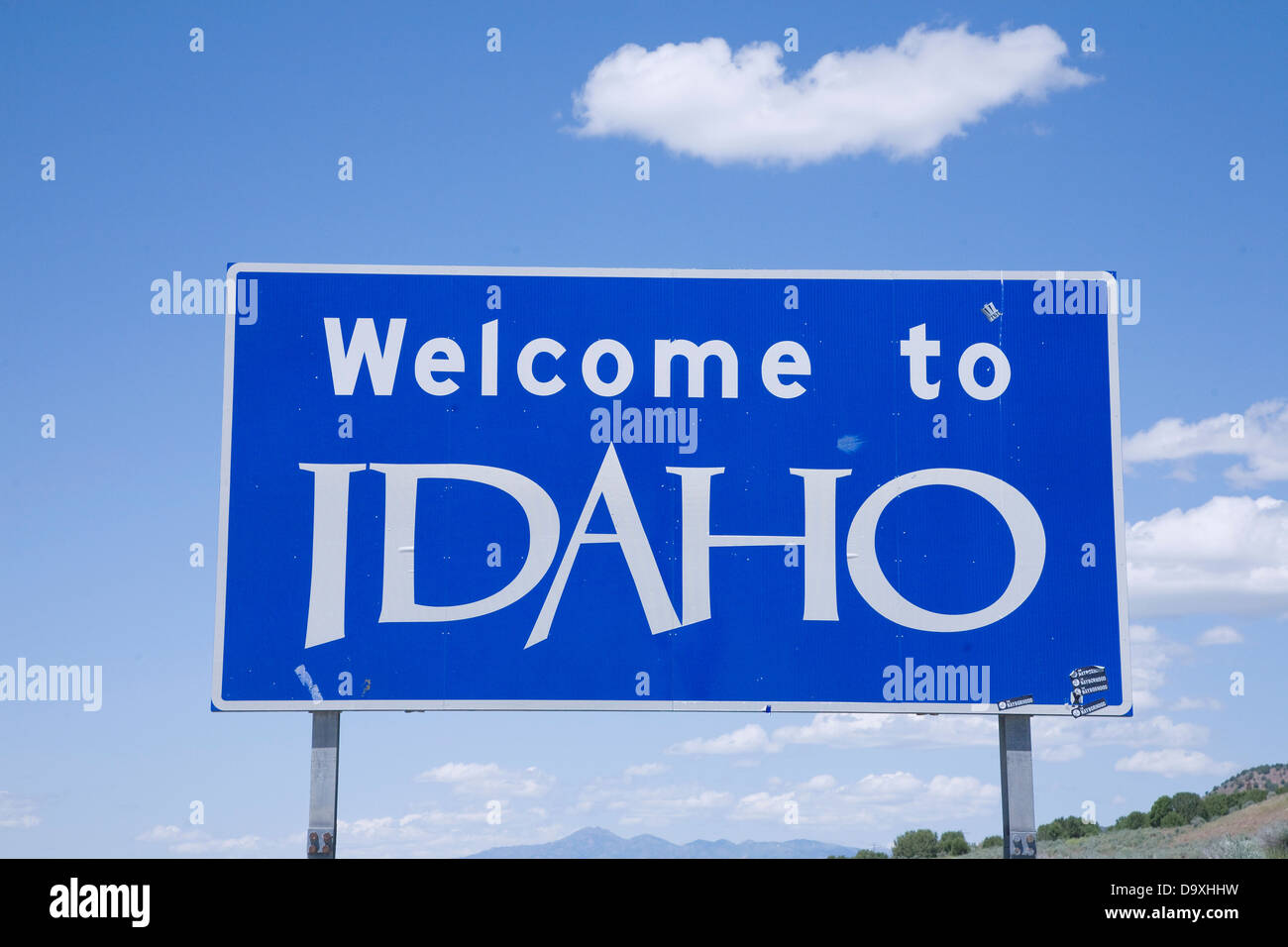 Welcome to Idaho state sign Stock Photo - Alamy