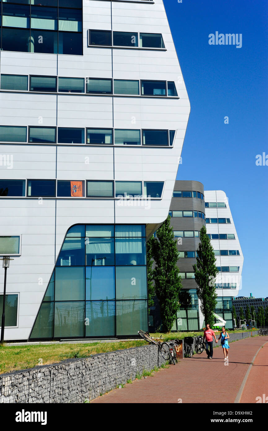 Netherlands, Amsterdam, View of Modern architecture and office building ...