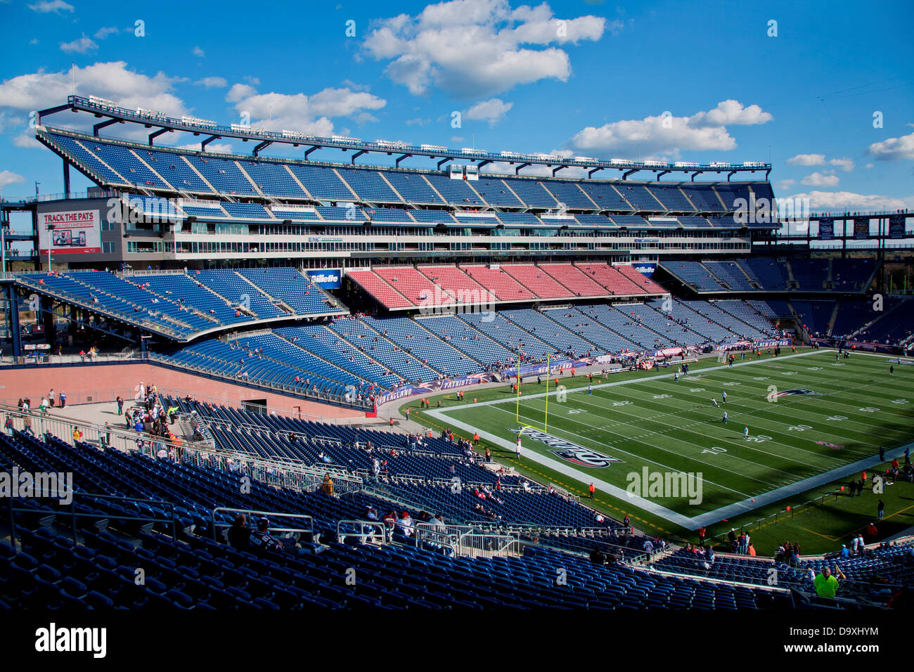 Elevated view of Gillette Stadium, home of Super Bowl champs, New ...