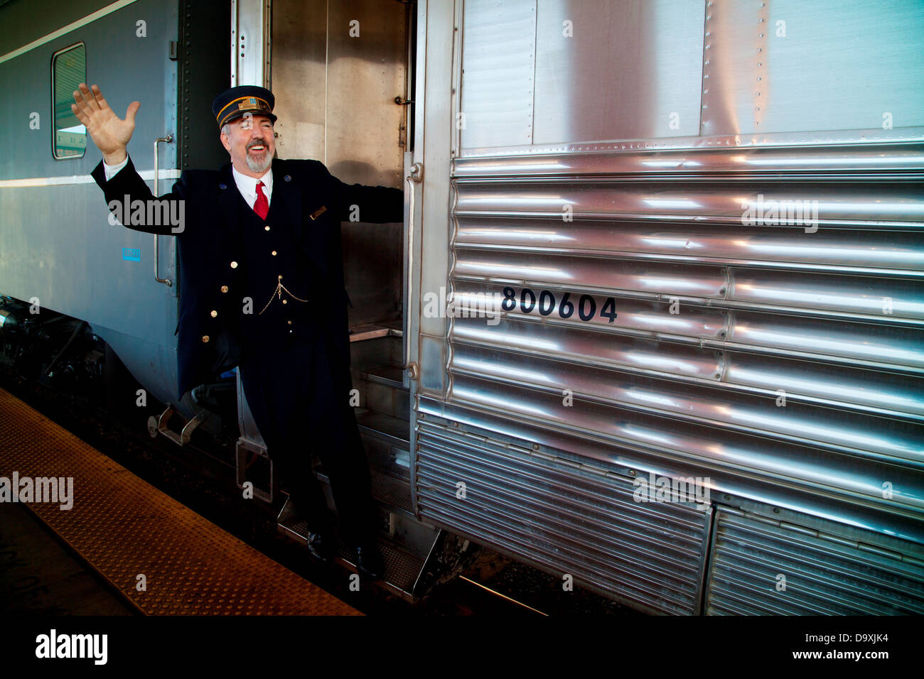 Conductor says 'All Aboard' on Pearl Harbor Day Troop train reenactment ...