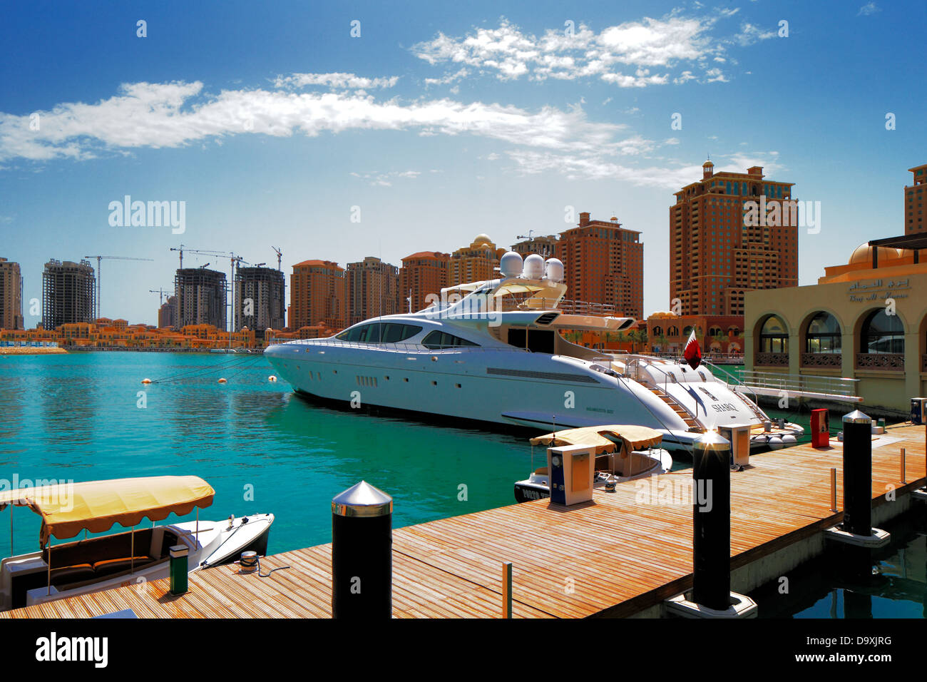 The Pearl-Qatar in Doha, Qatar is an artificial island with a ...