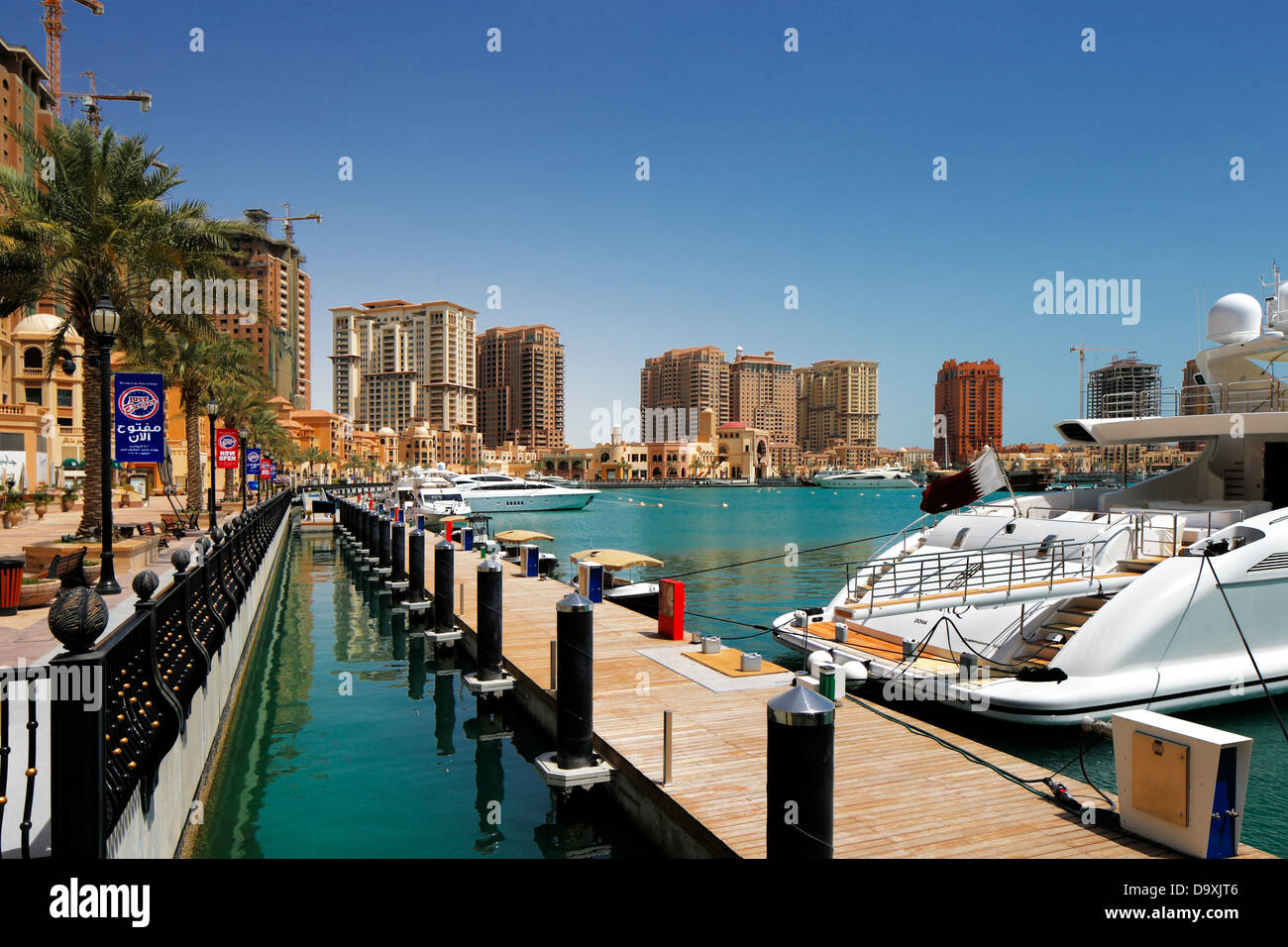 The Pearl-Qatar in Doha, Qatar is an artificial island with a ...