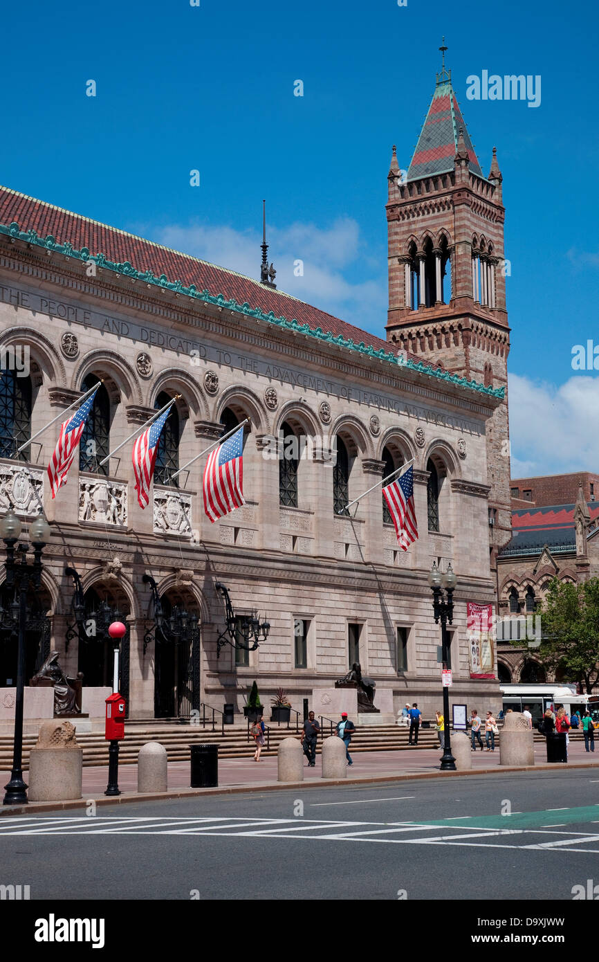 Boston Public Library, town center, Boston, MA Stock Photo - Alamy