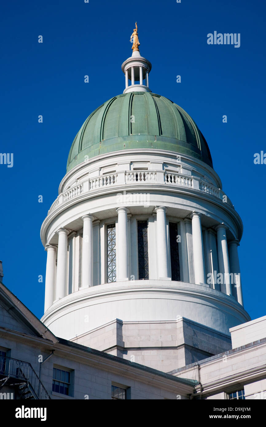 Historic Maine State Capitol Building, Augusta Maine, the state capital ...