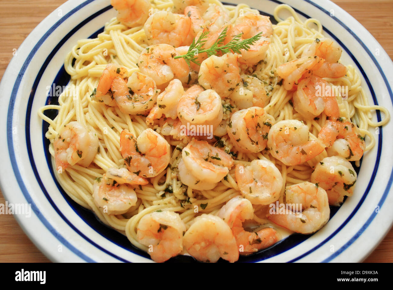 Delicious Plate of Shrimp Scampi Stock Photo - Alamy
