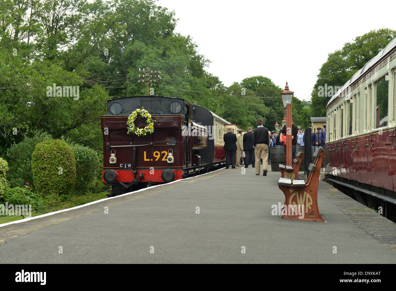 Funeral Train for Chris Woodland at Staverton Station, South Devon ...