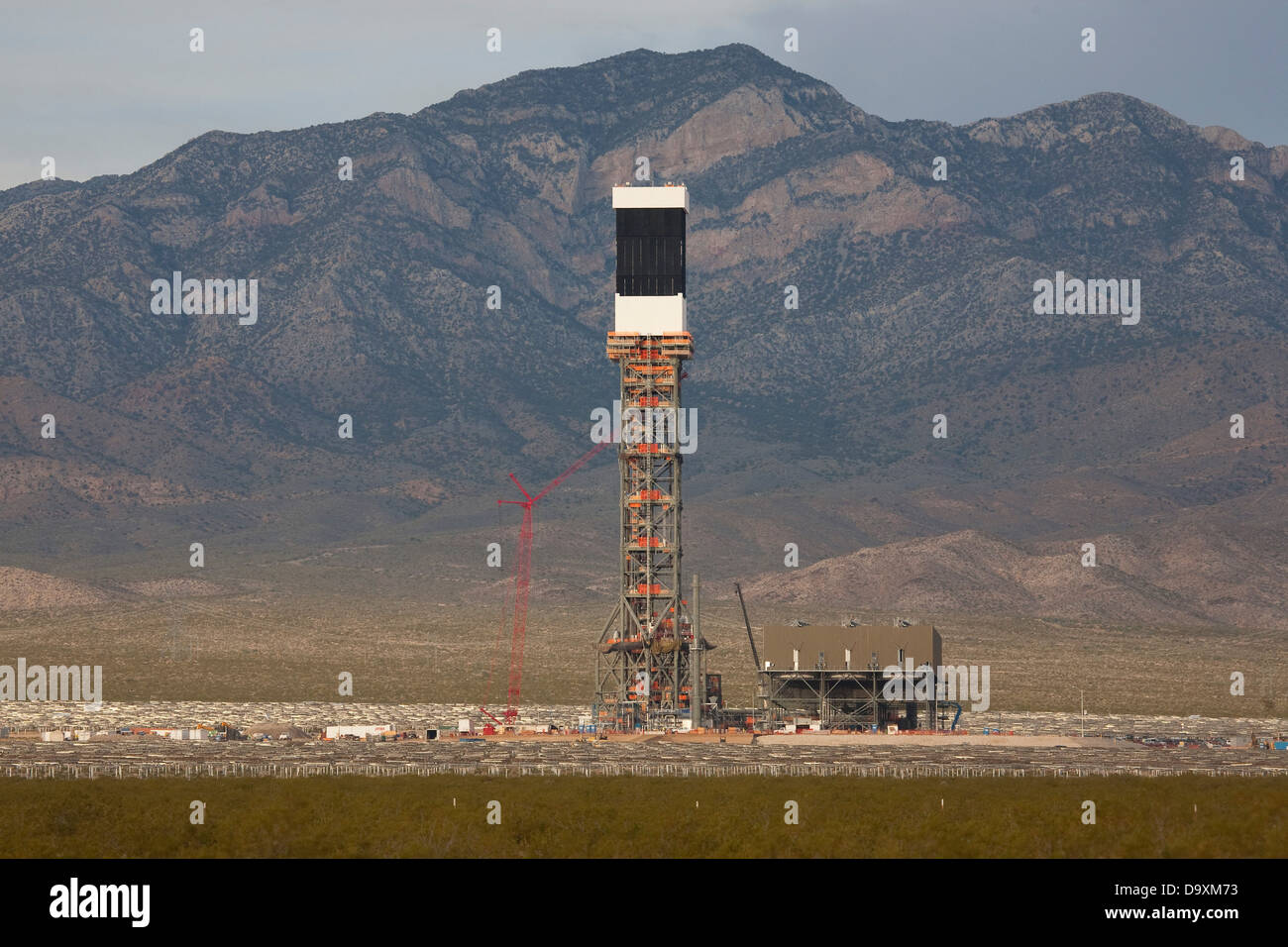 Solar Thermal Tower is seen at Ivanpah Solar Project Bechtel, Mojave ...