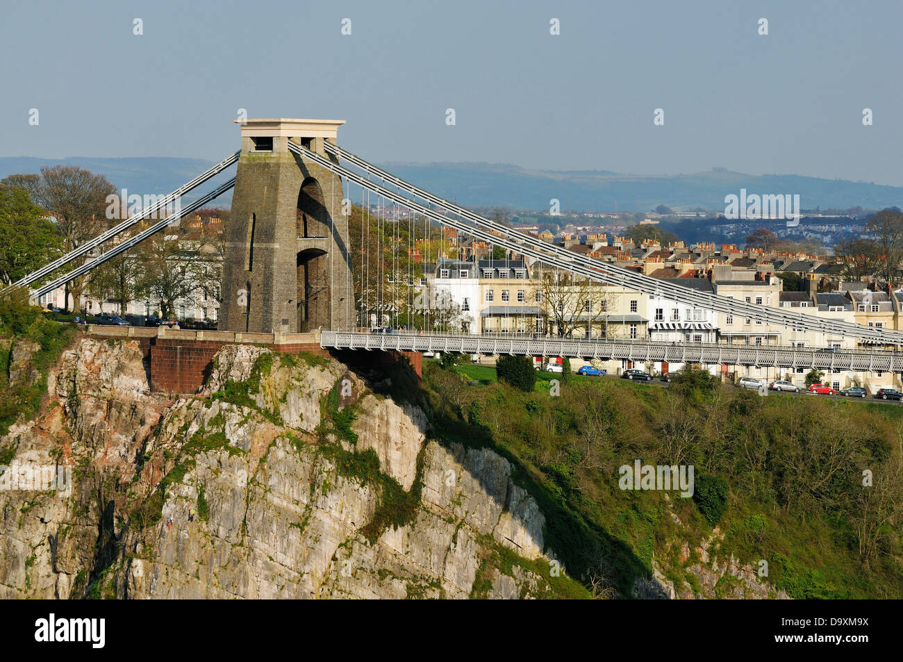 Cliffs and North Tower of Brunell's Clifton Suspension Bridge, Avon ...