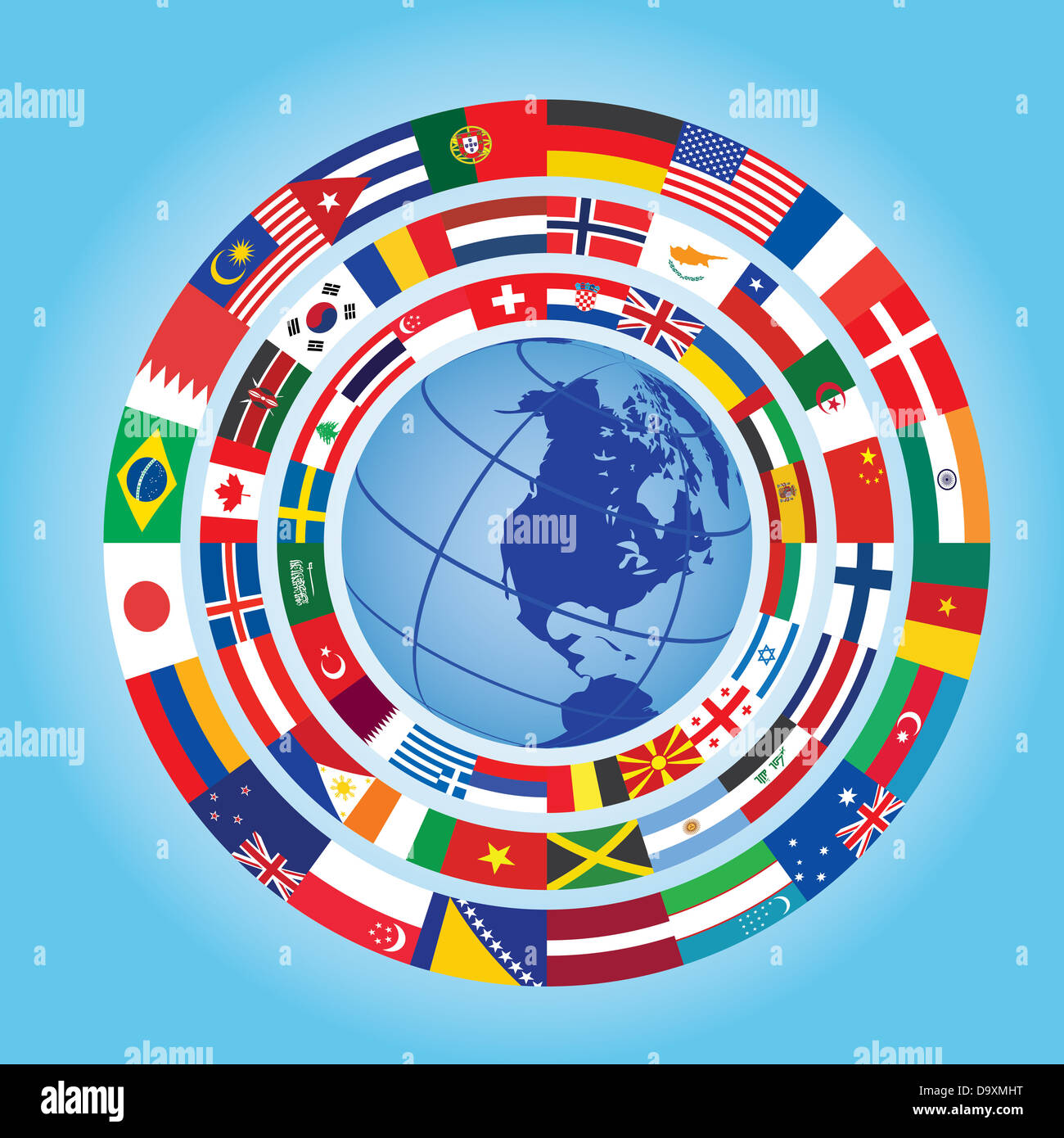 World flags circle hi-res stock photography and images - Alamy