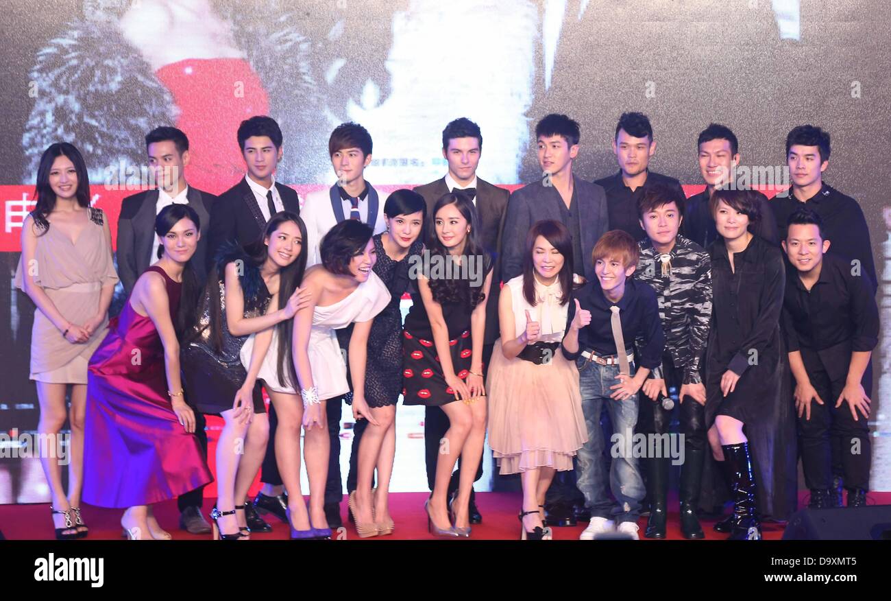 Guo Jingming and Yang Mi at press conference of movie Tiny Times in ...