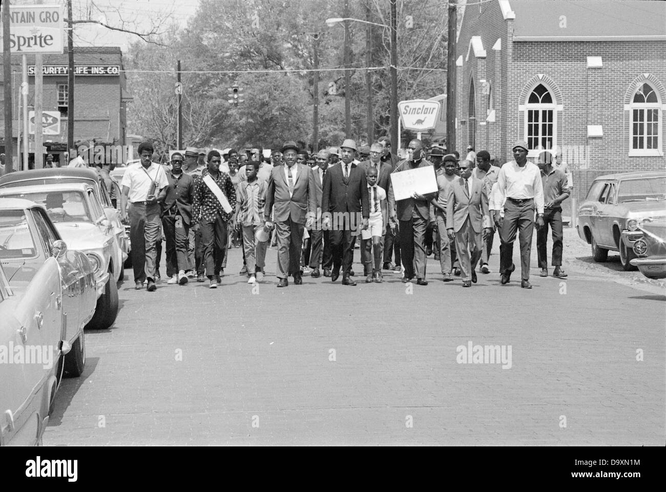 A historical photograph from April 8, 1968, showing the March of King ...