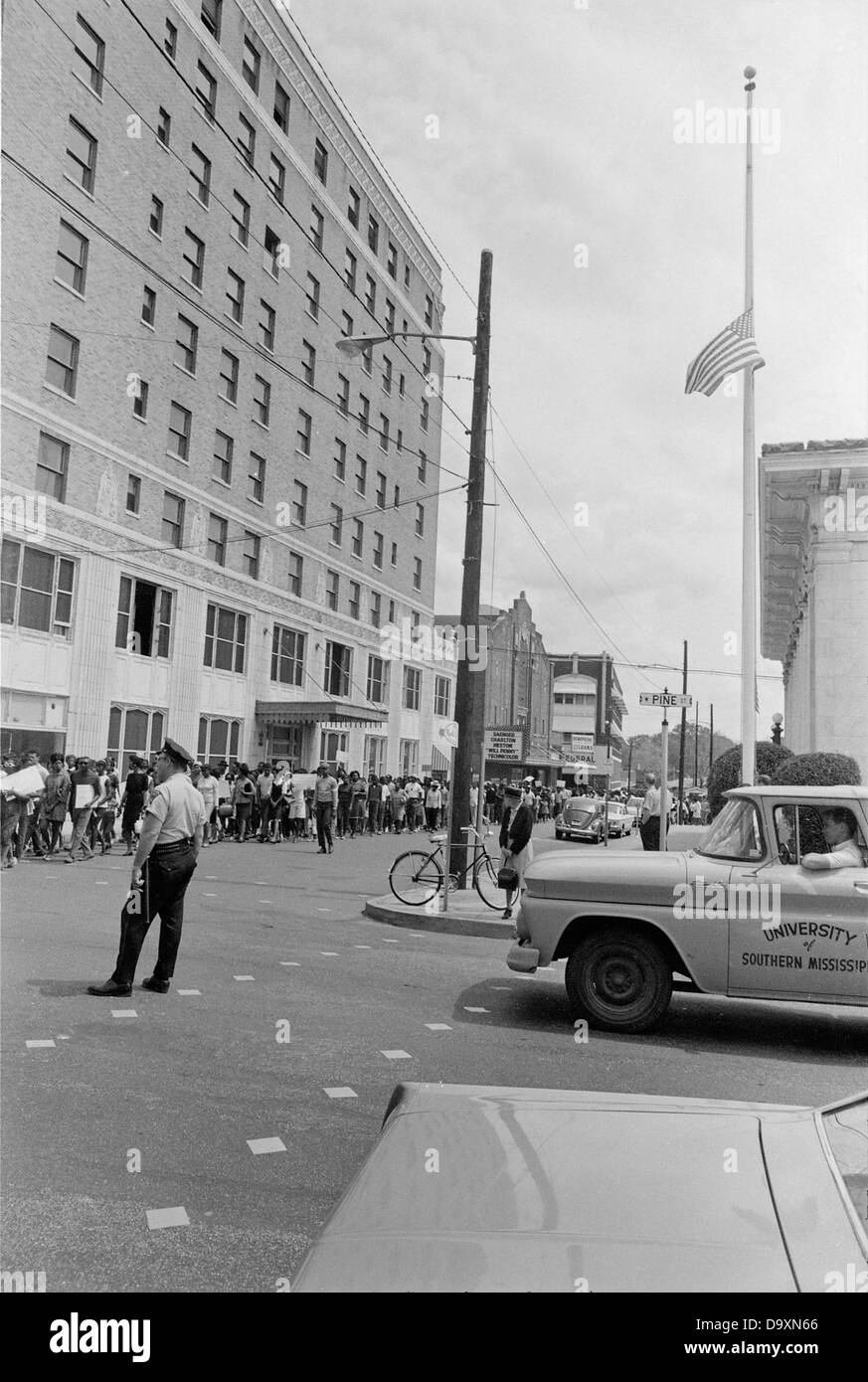 This image documents a march led by Martin Luther King Jr. on April 8 ...