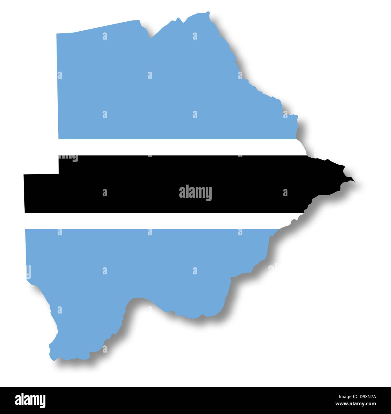 Botswana flag and map hi-res stock photography and images - Alamy