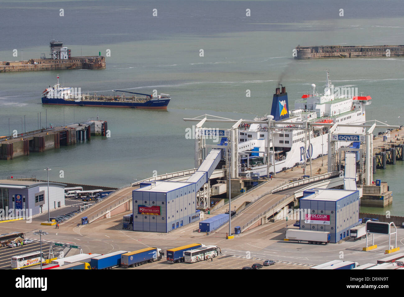 Port of Dover, Kent on a busy summers day Stock Photo - Alamy