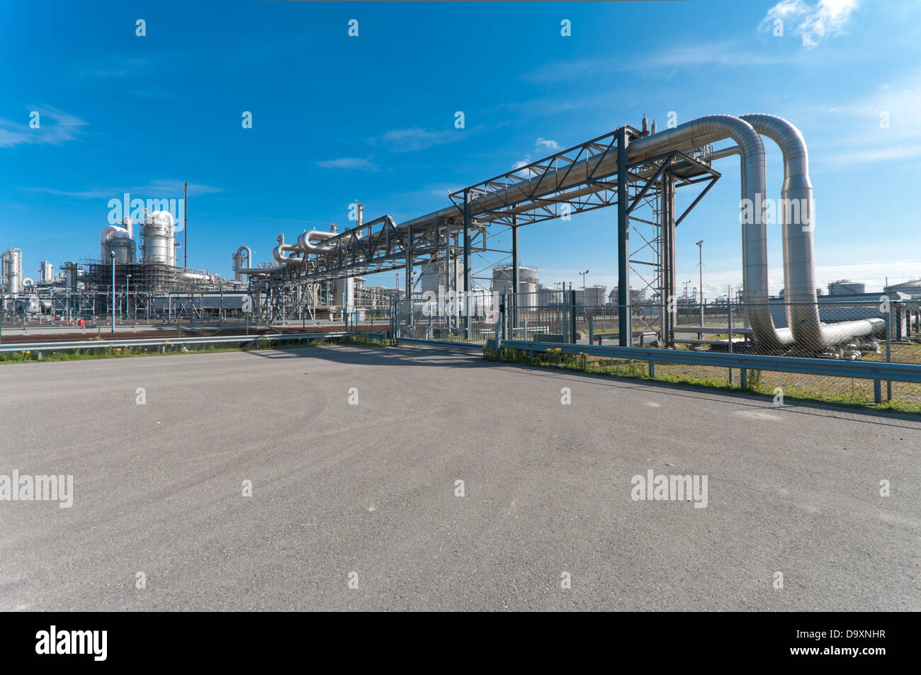 oil refinery at the Maasvlakte, the Rotterdam harbor area Stock Photo ...