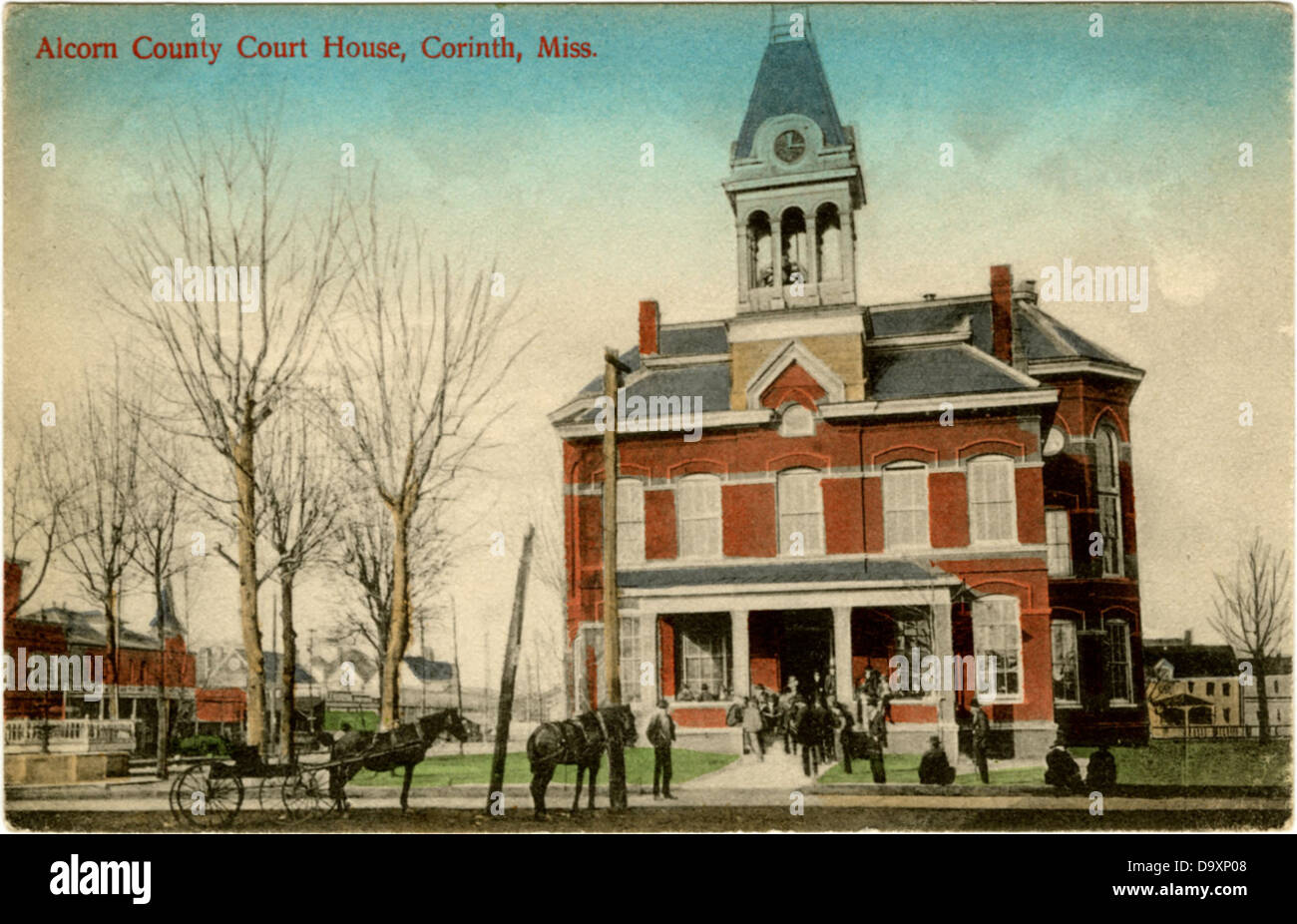 This image shows the Alcorn County Courthouse in Corinth, Mississippi ...