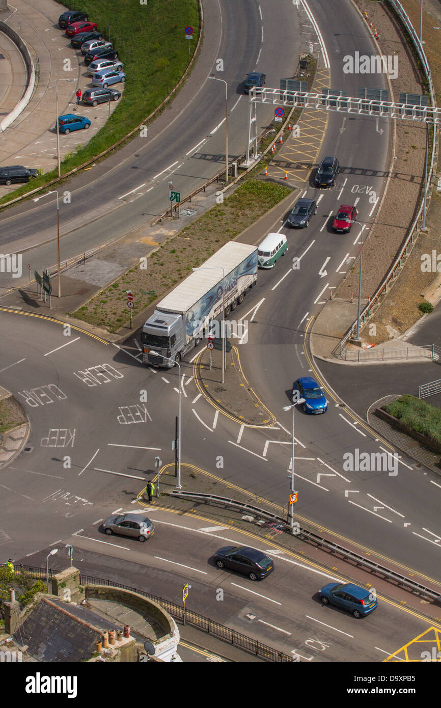 Roundabout - Port of Dover, Kent Stock Photo - Alamy