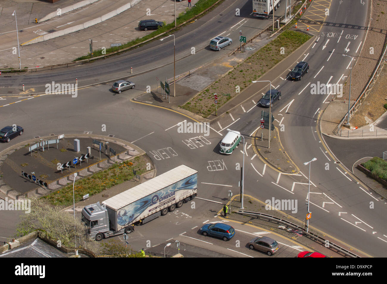 Roundabout - Port of Dover, Kent Stock Photo - Alamy