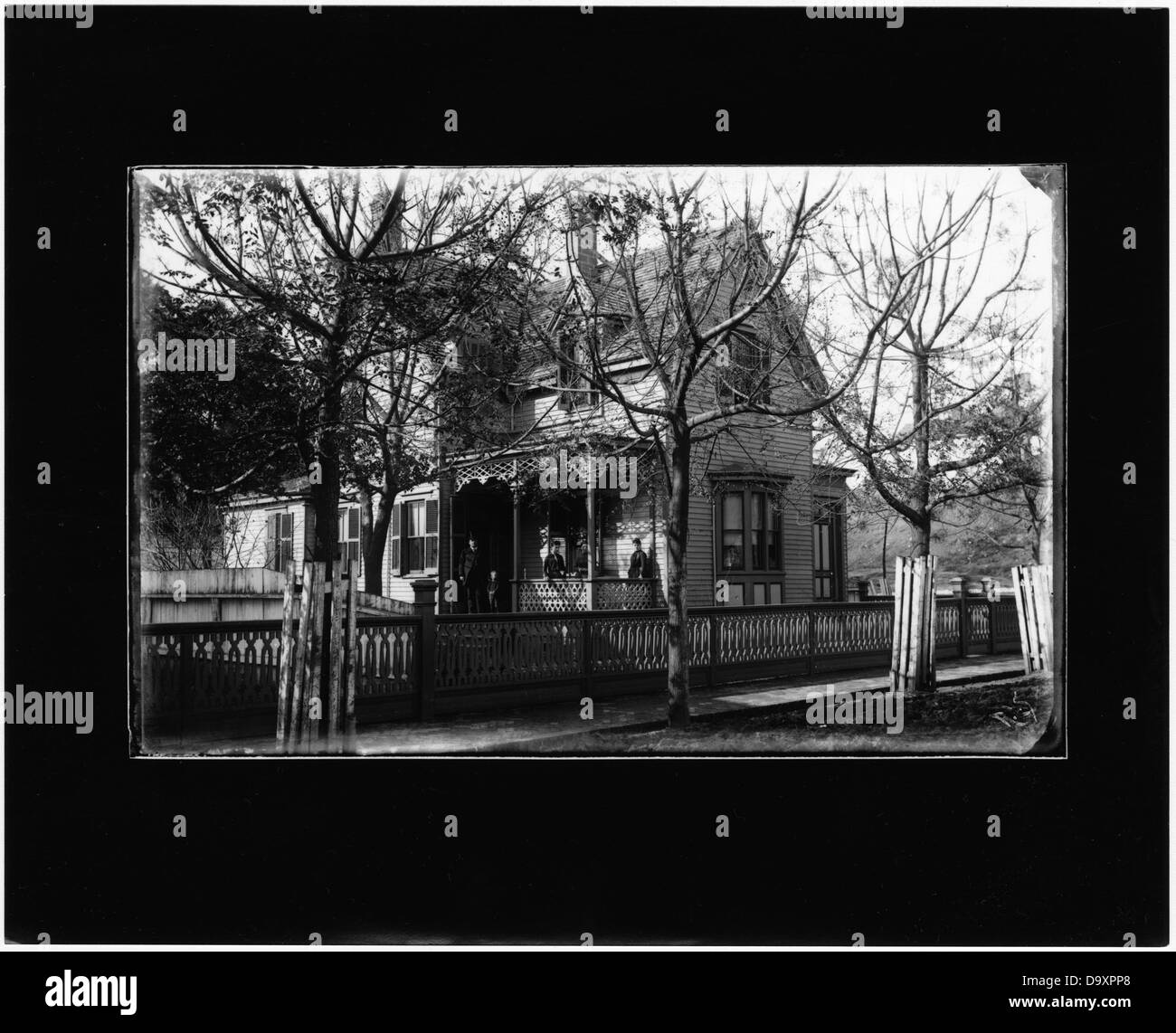 An unidentified house captured in a historical photograph Stock Photo ...