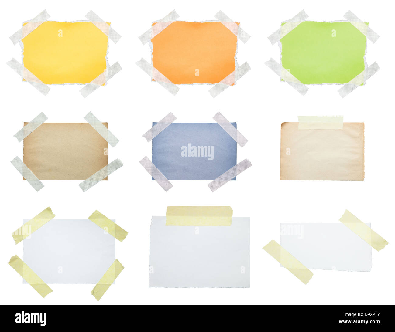 Torn paper taped Cut Out Stock Images & Pictures - Alamy