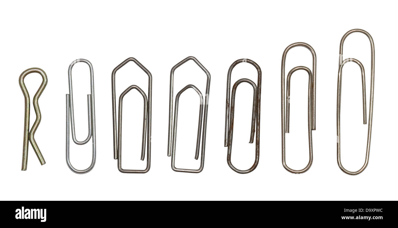 Collection of paper clips Stock Photo - Alamy