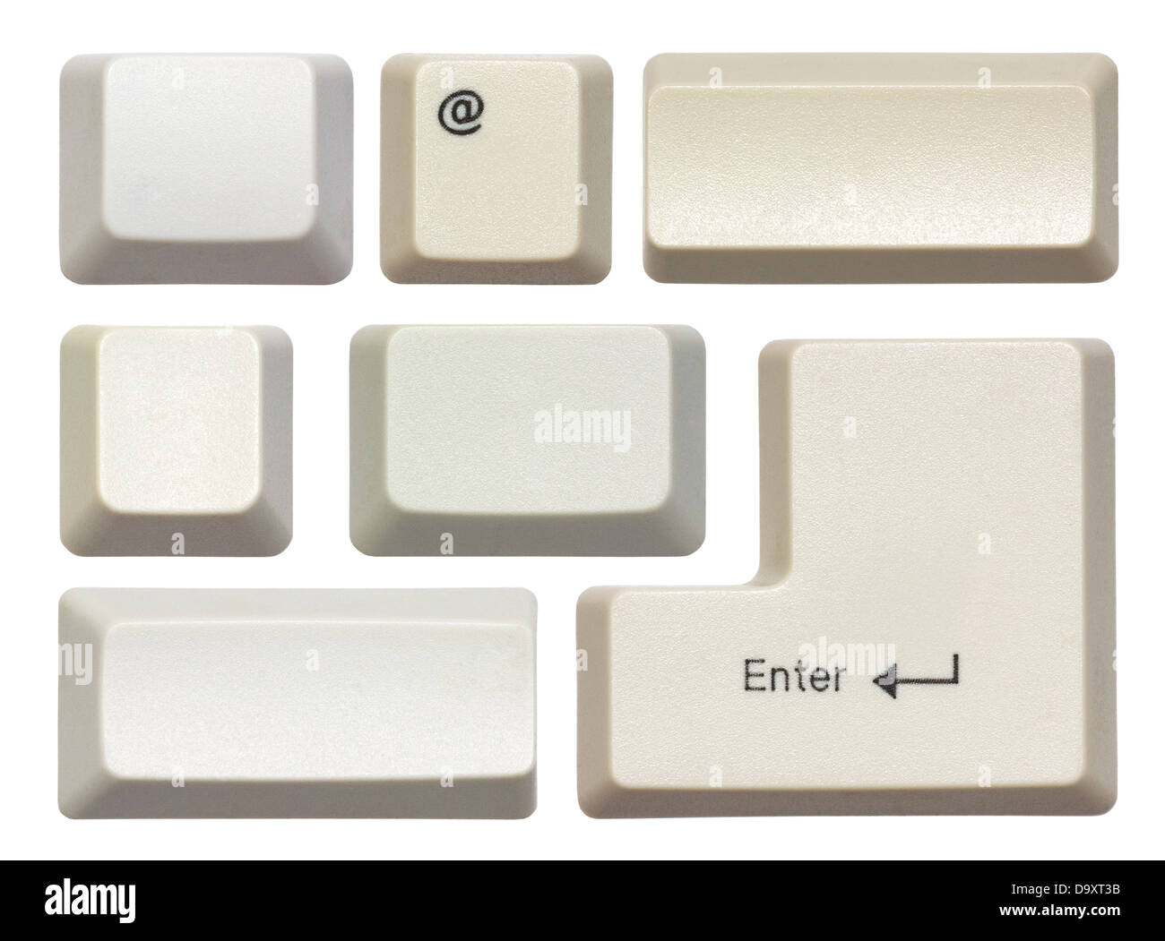 Empty computer keys isolated on white Stock Photo - Alamy