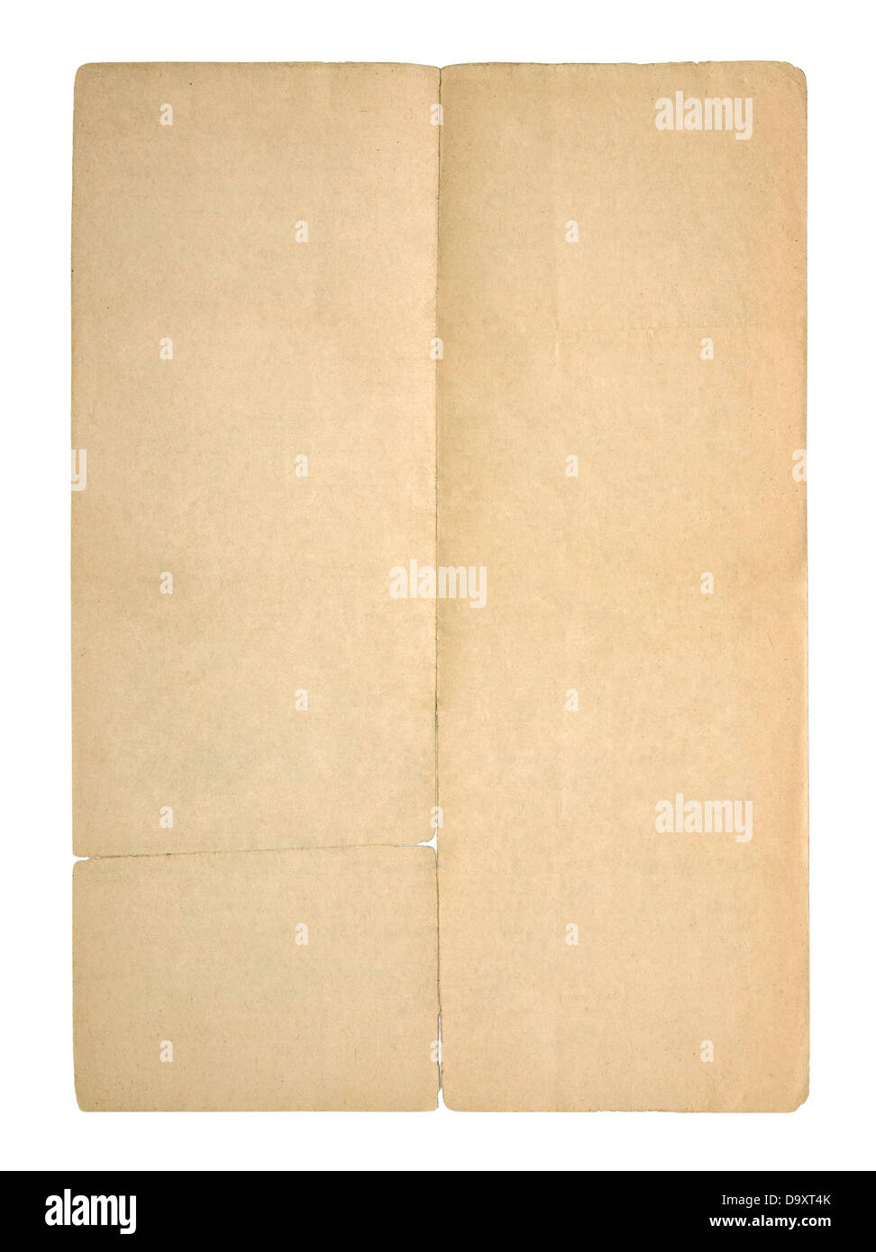 Old sheet of paper with clipping path Stock Photo - Alamy