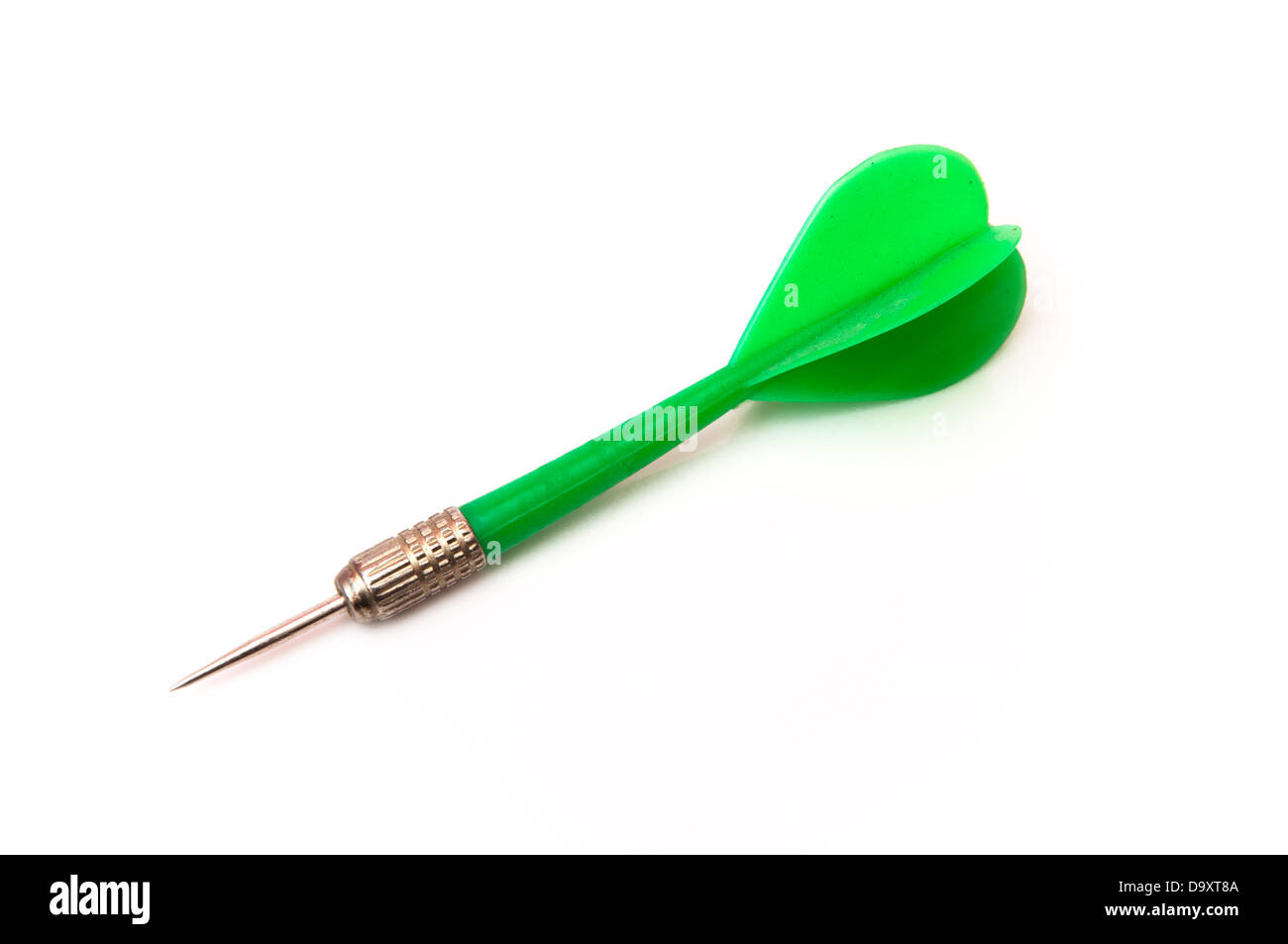 green dart over a white background Stock Photo - Alamy